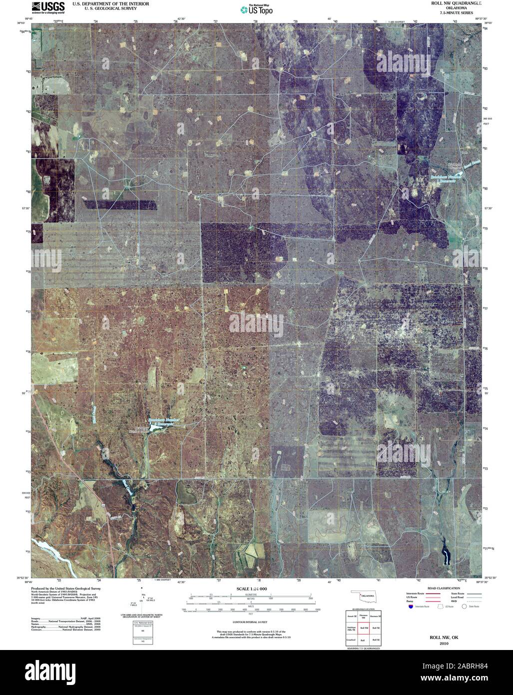Roll oklahoma map hi-res stock photography and images - Alamy