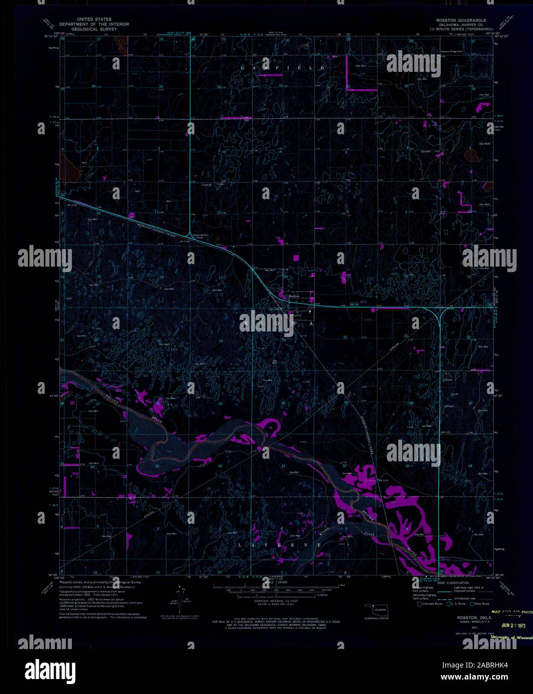 Map of rosston hi-res stock photography and images - Alamy