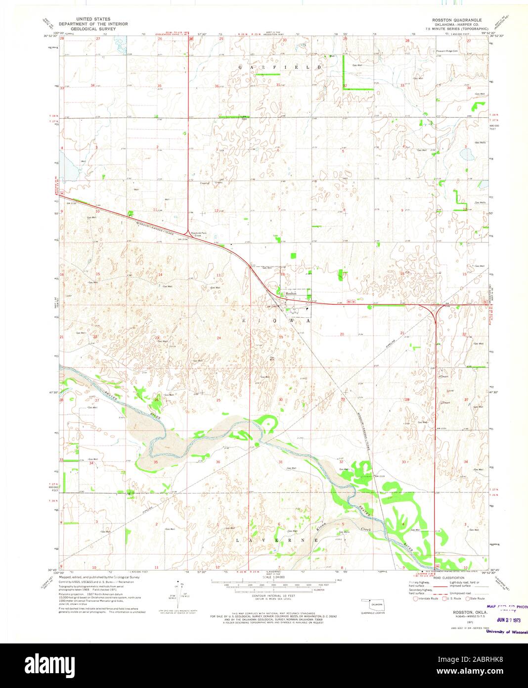 Map of rosston hi-res stock photography and images - Alamy