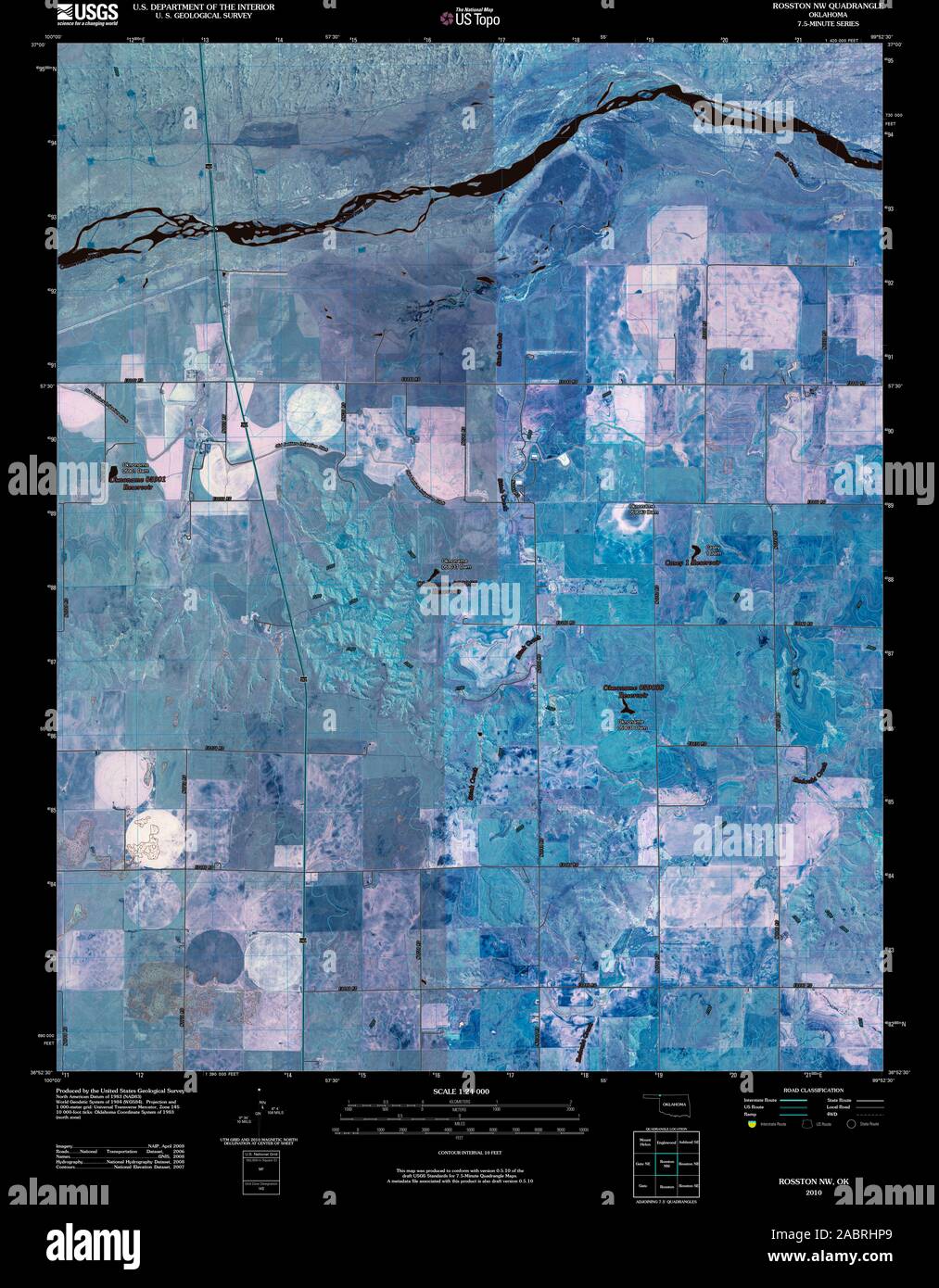 Map of rosston hi-res stock photography and images - Alamy