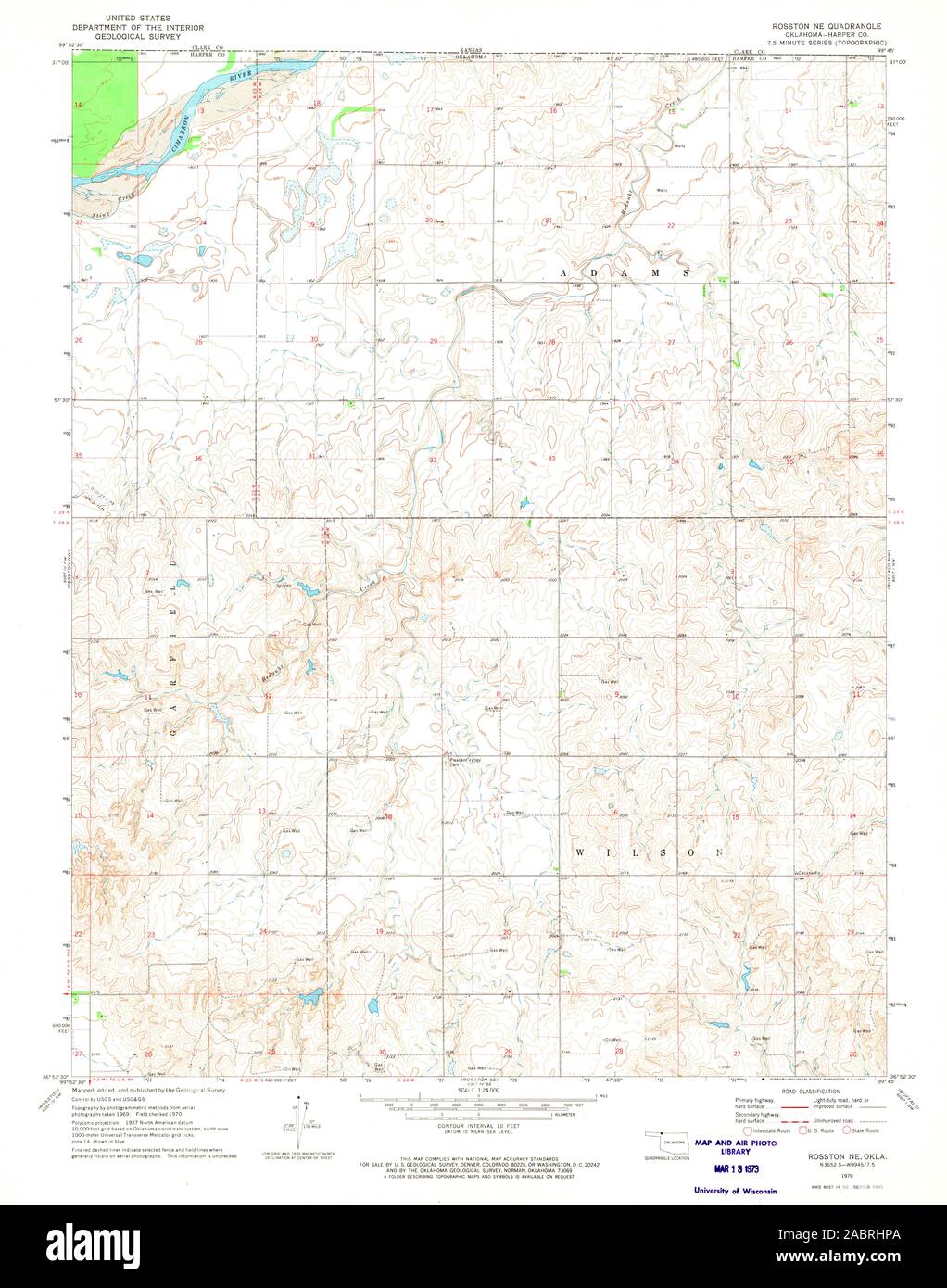 Map of rosston hi-res stock photography and images - Alamy