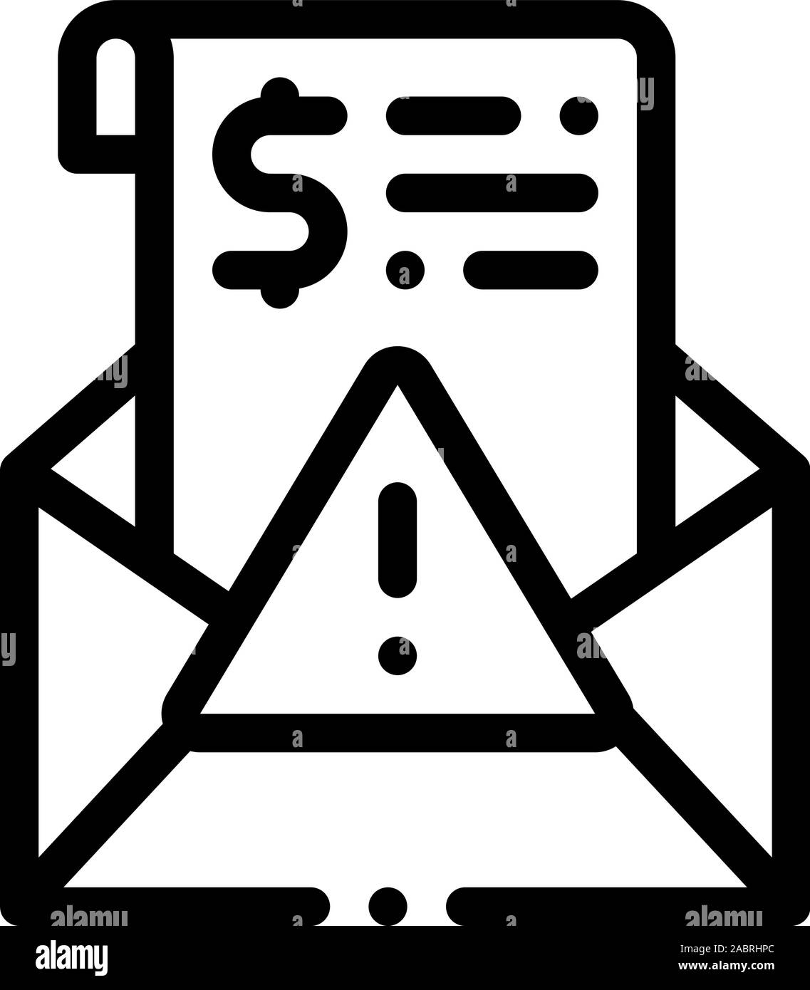 Fake Money Criminal Liability Warning Icon Vector Outline Illustration ...