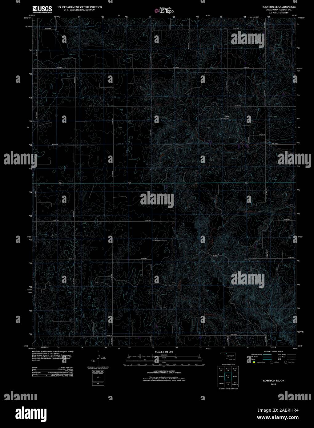 Map of rosston hi-res stock photography and images - Alamy