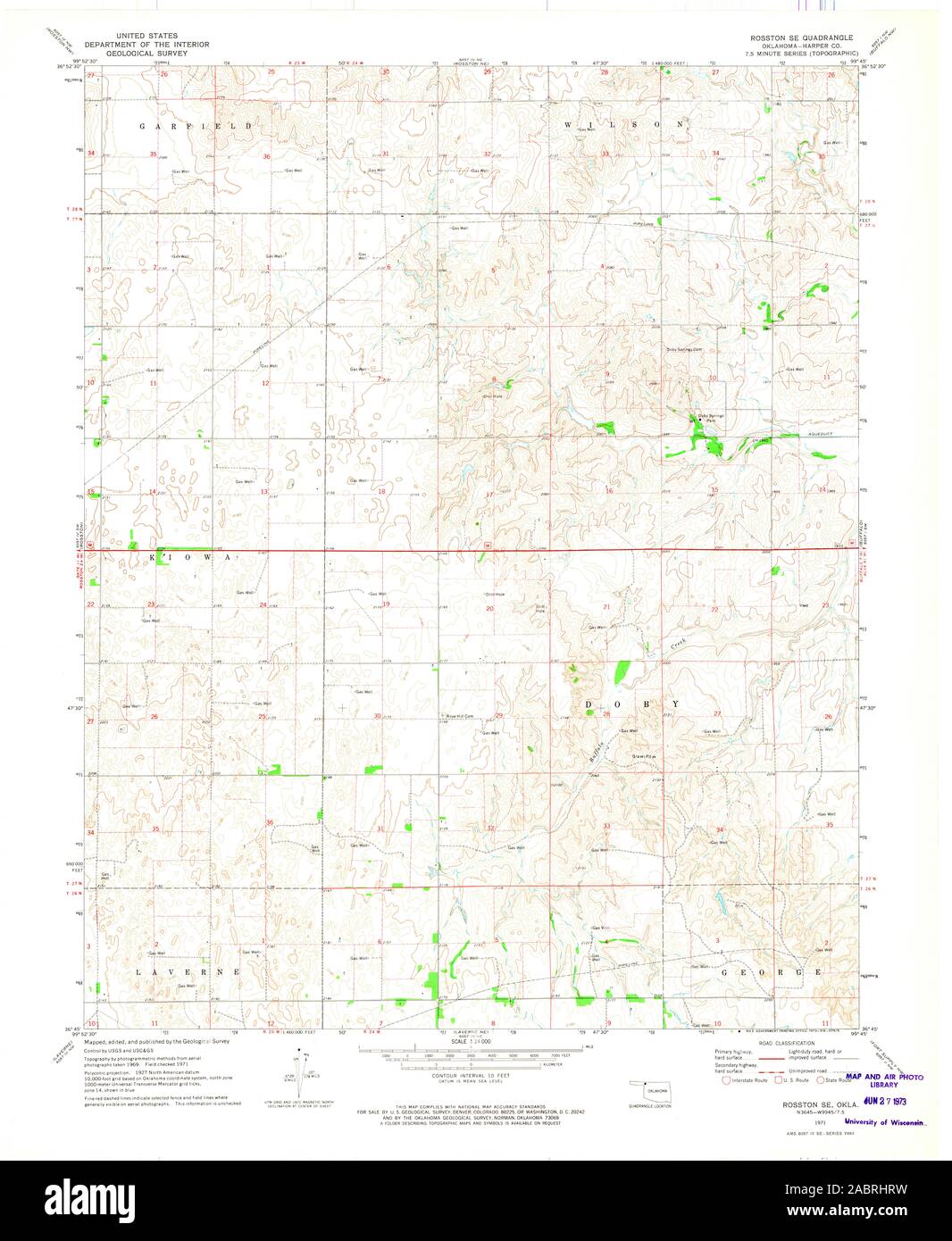Rosston map hi-res stock photography and images - Alamy