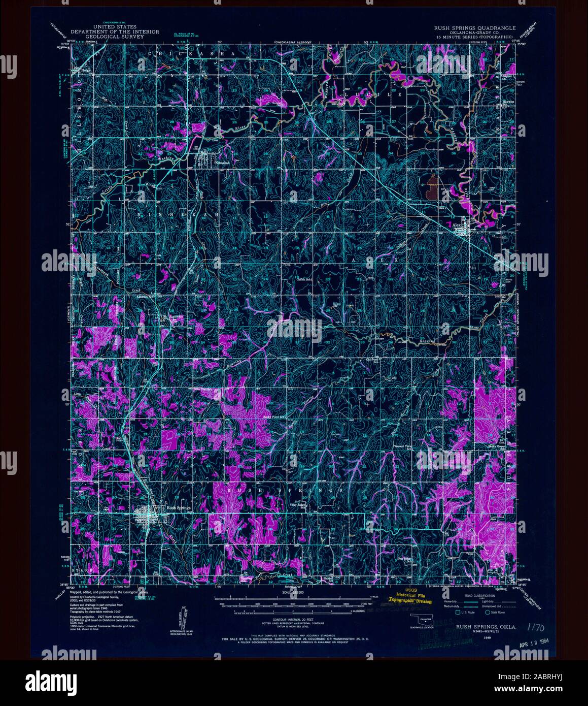 Map of rush springs hi-res stock photography and images - Alamy