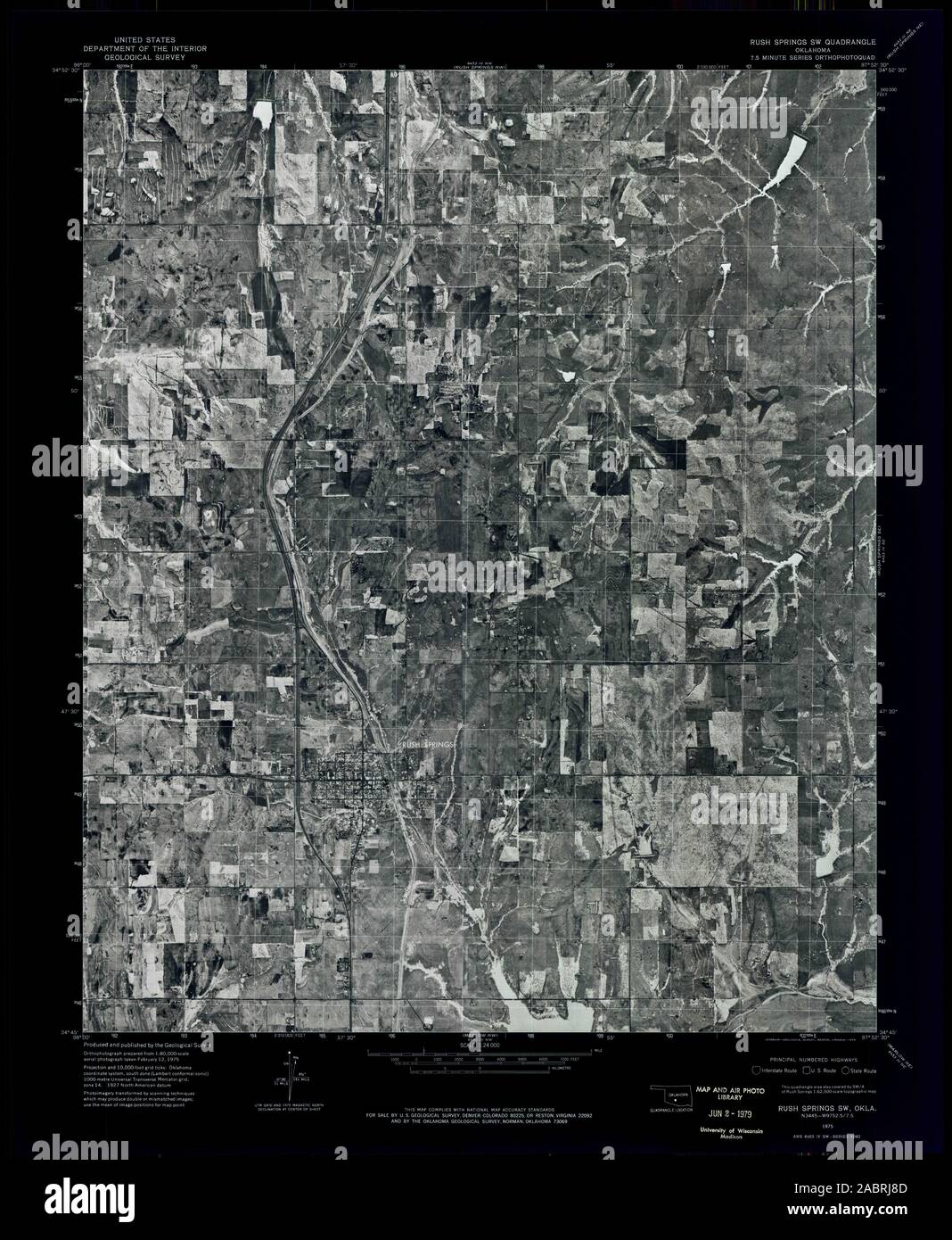 Map of rush springs hi-res stock photography and images - Alamy