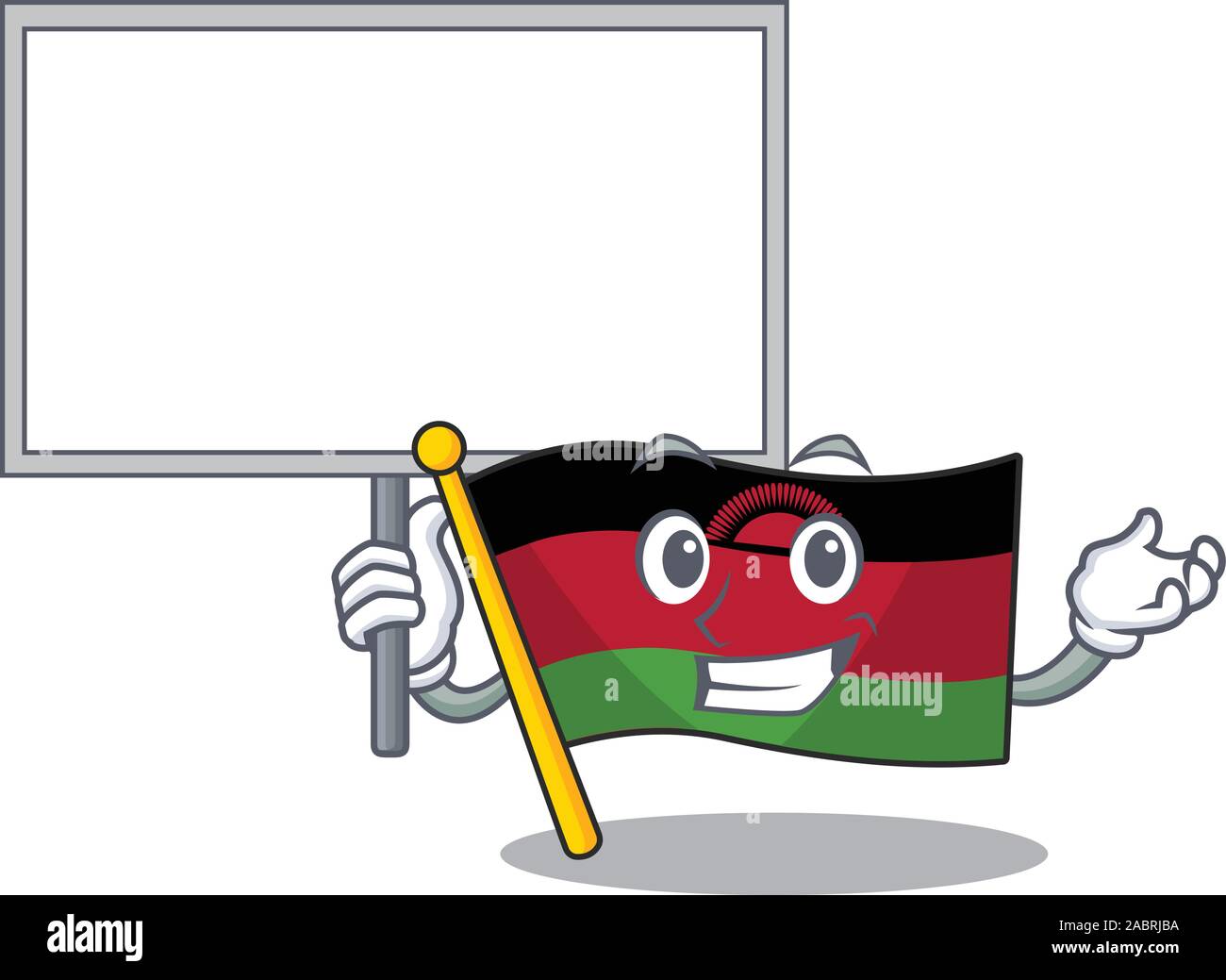 Smiling flag malawi cute cartoon style Bring board Stock Vector Image ...