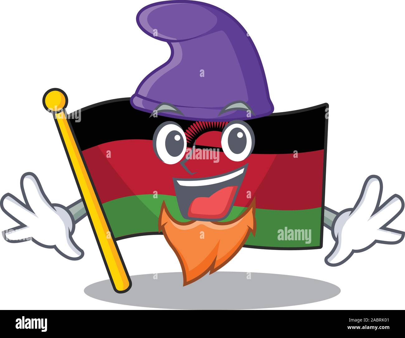 Flag malawi mascot cartoon style as an Elf Stock Vector Image & Art - Alamy