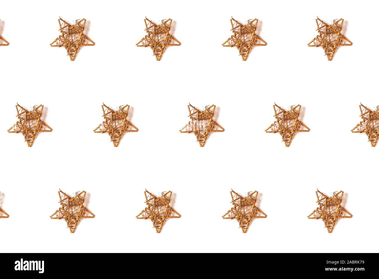 Pattern made from gold stars isolated on white background. Festive ...