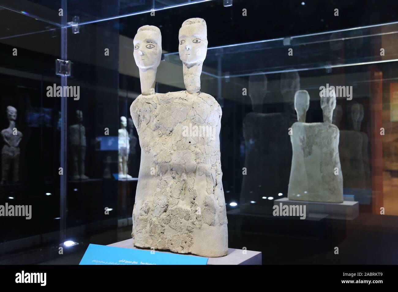 Two headed ain ghazal plaster statue hi-res stock photography and ...