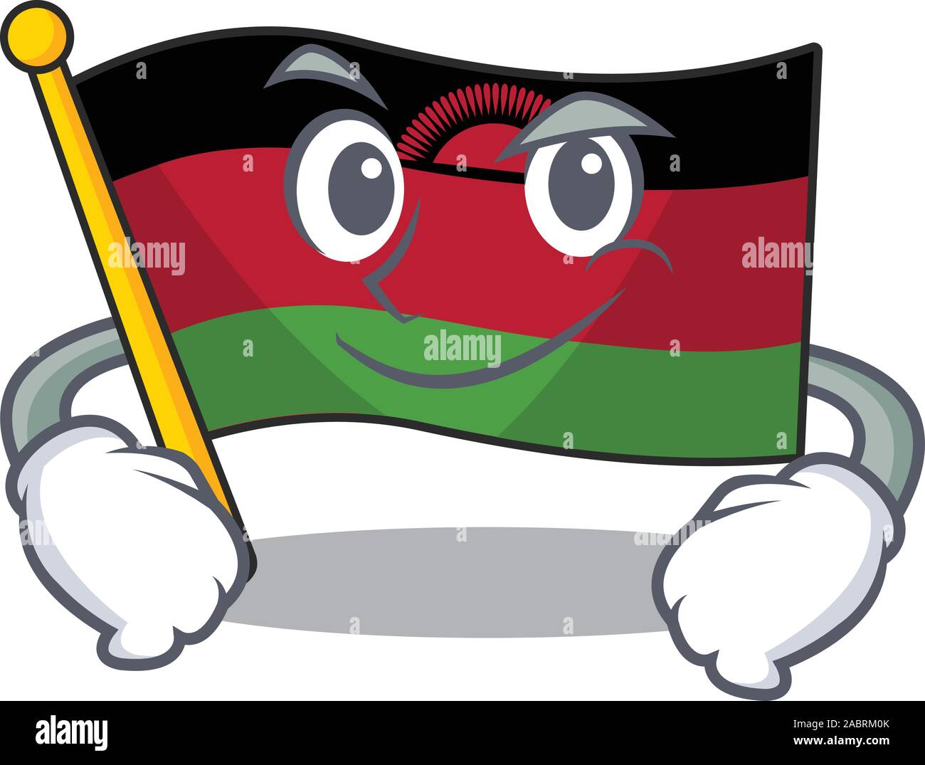 Flag malawi mascot cartoon style with Smirking face Stock Vector Image ...