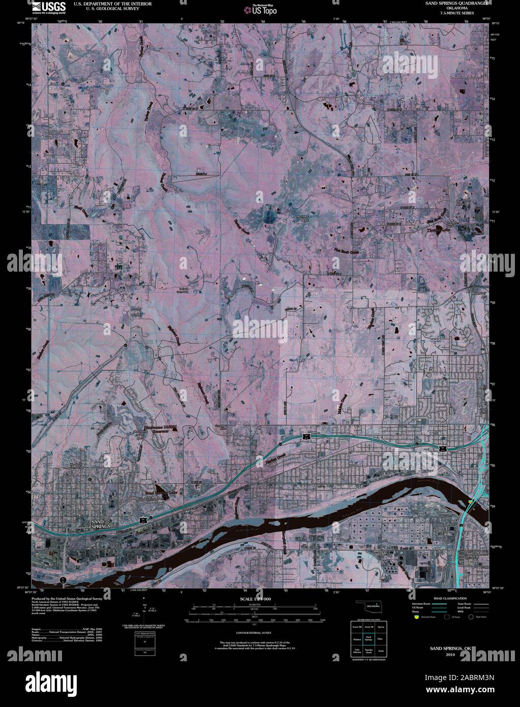 Map of sand springs hi-res stock photography and images - Alamy