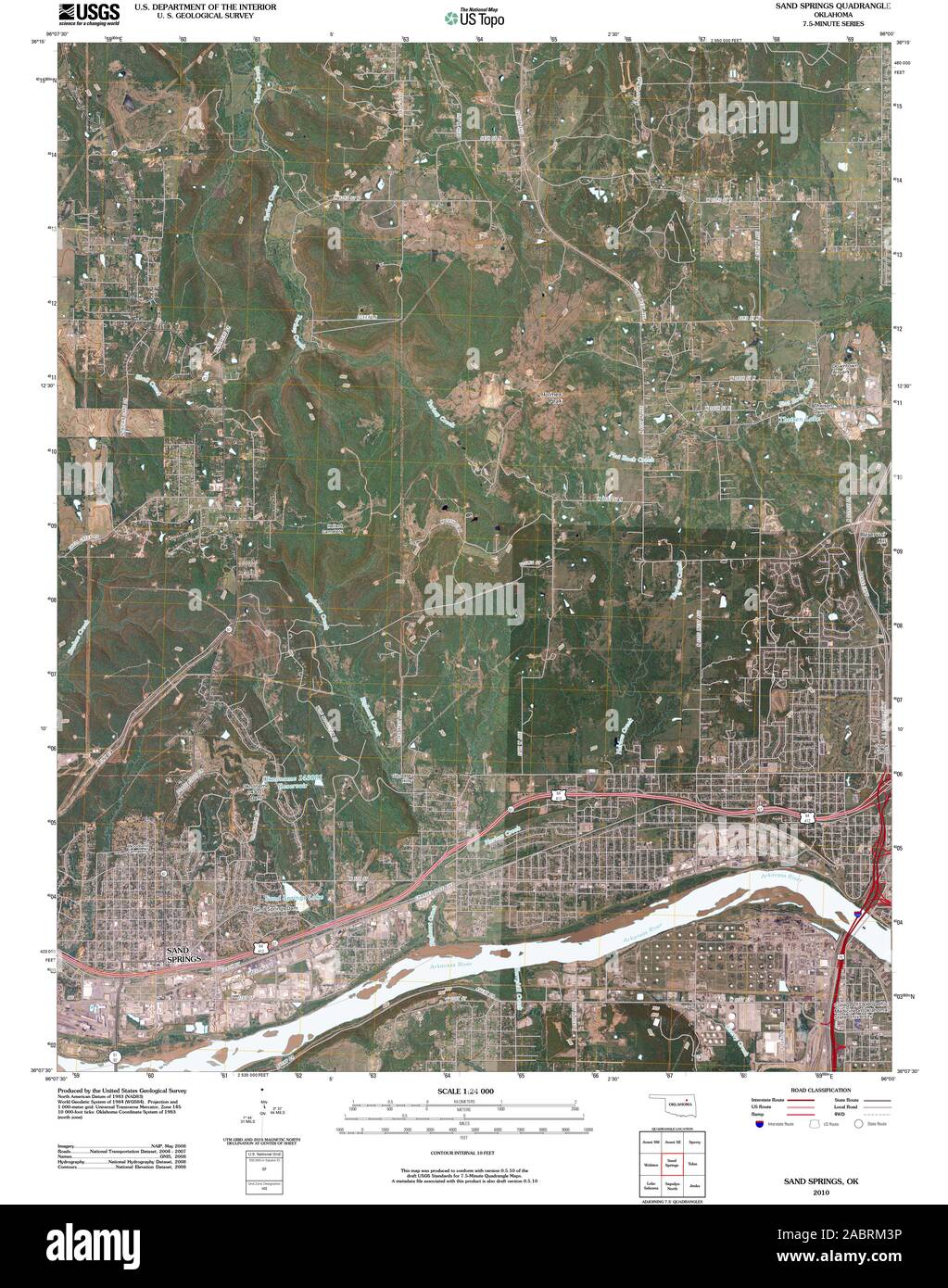 Map of sand springs hi-res stock photography and images - Alamy