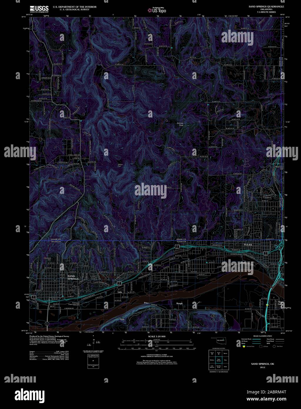 Map of sand springs hi-res stock photography and images - Alamy