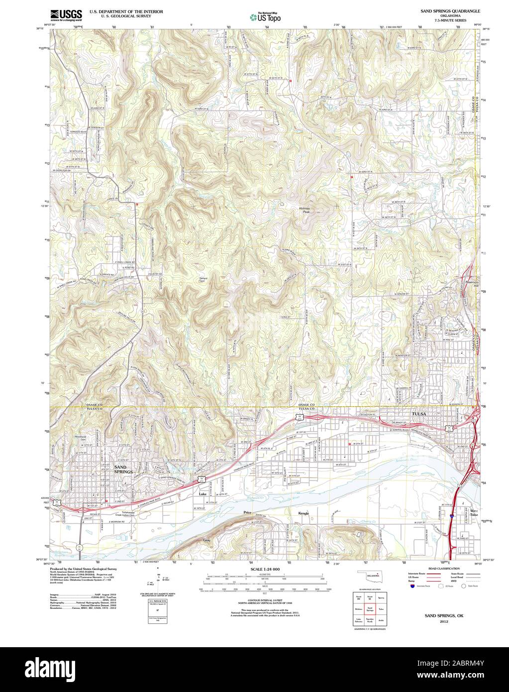 Map of sand springs hi-res stock photography and images - Alamy
