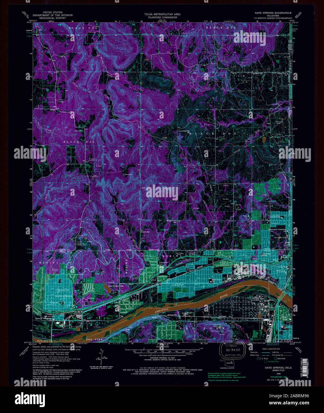 Map of sand springs hi-res stock photography and images - Alamy