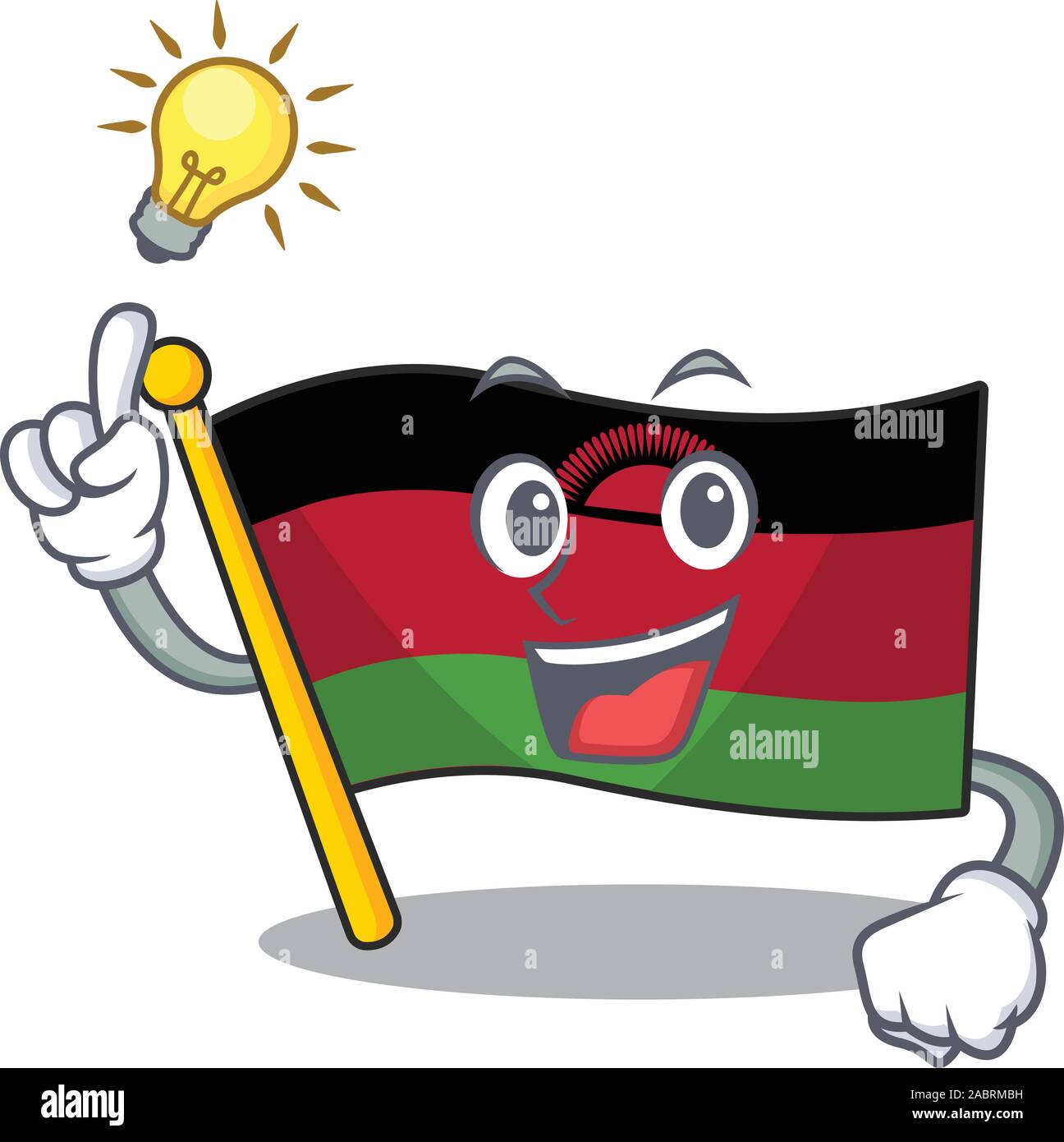 Have an idea cute flag malawi on a cartoon style Stock Vector Image ...