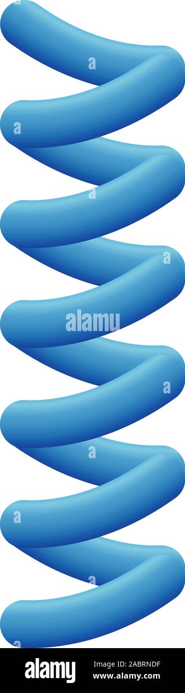 Blue coil cable icon. Cartoon of blue coil cable vector icon for web ...