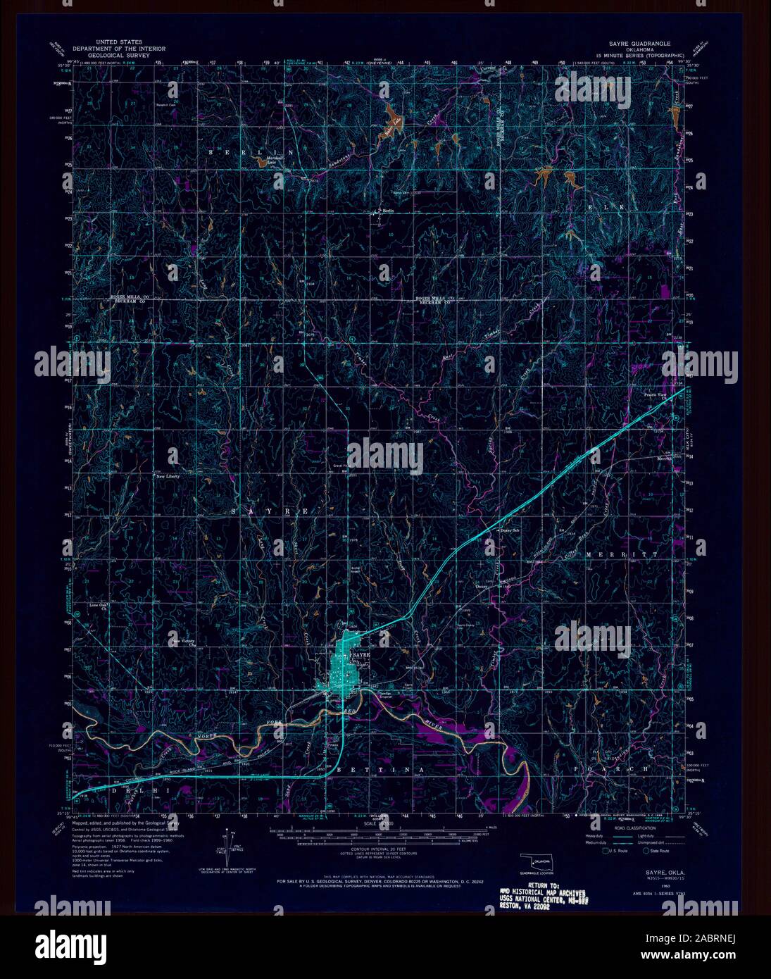 Map of sayre hi-res stock photography and images - Alamy