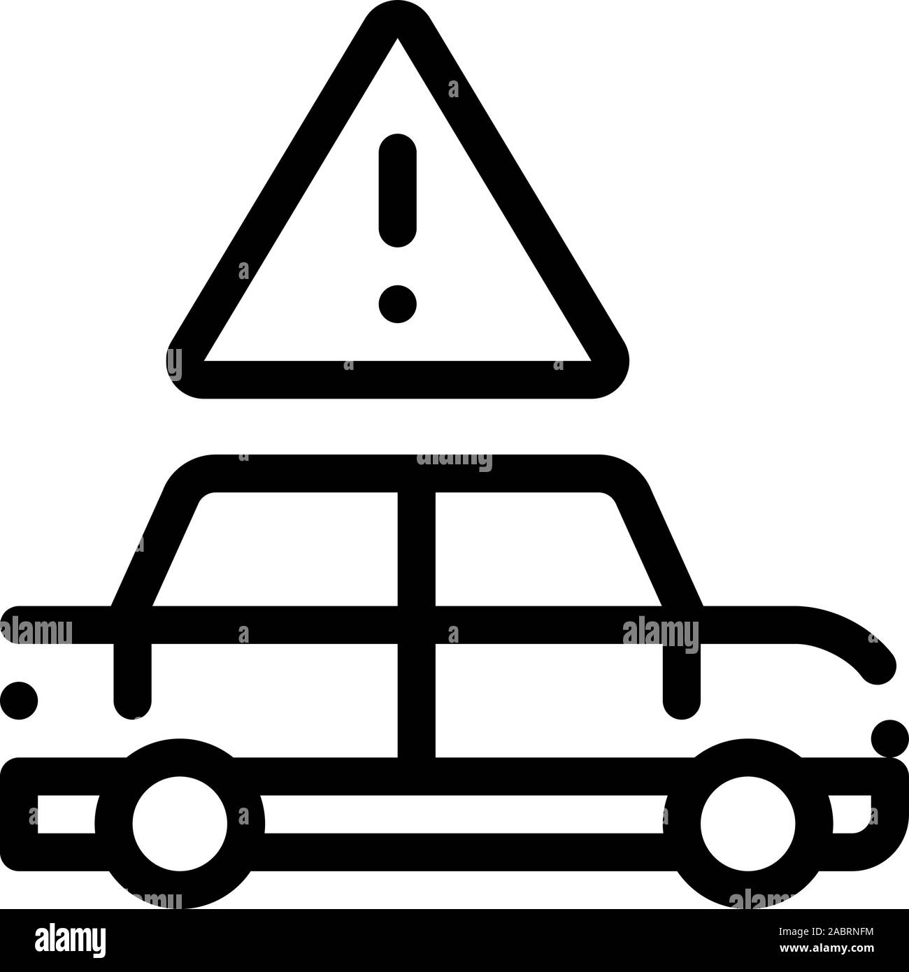 Car Danger Obstruction Icon Vector Outline Illustration Stock Vector ...