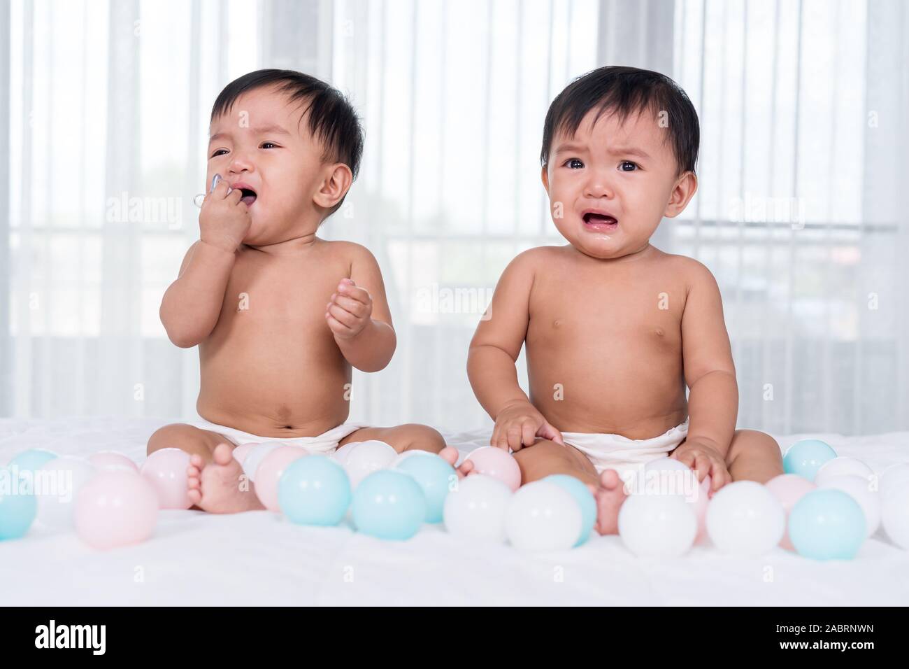 Crying Twin Babies
