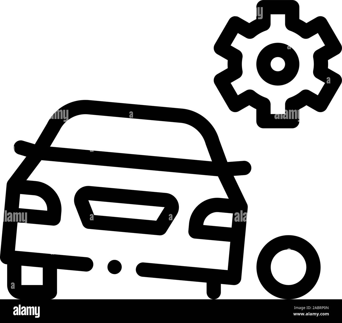 Machine Wheel Blade Icon Vector Outline Illustration Stock Vector Image ...