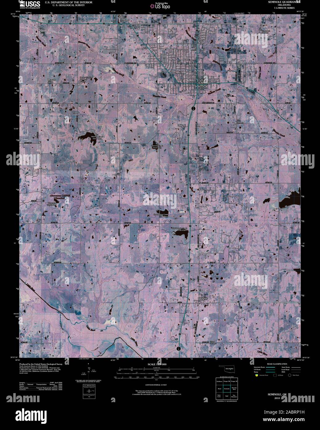 Map of seminole oklahoma hi-res stock photography and images - Alamy