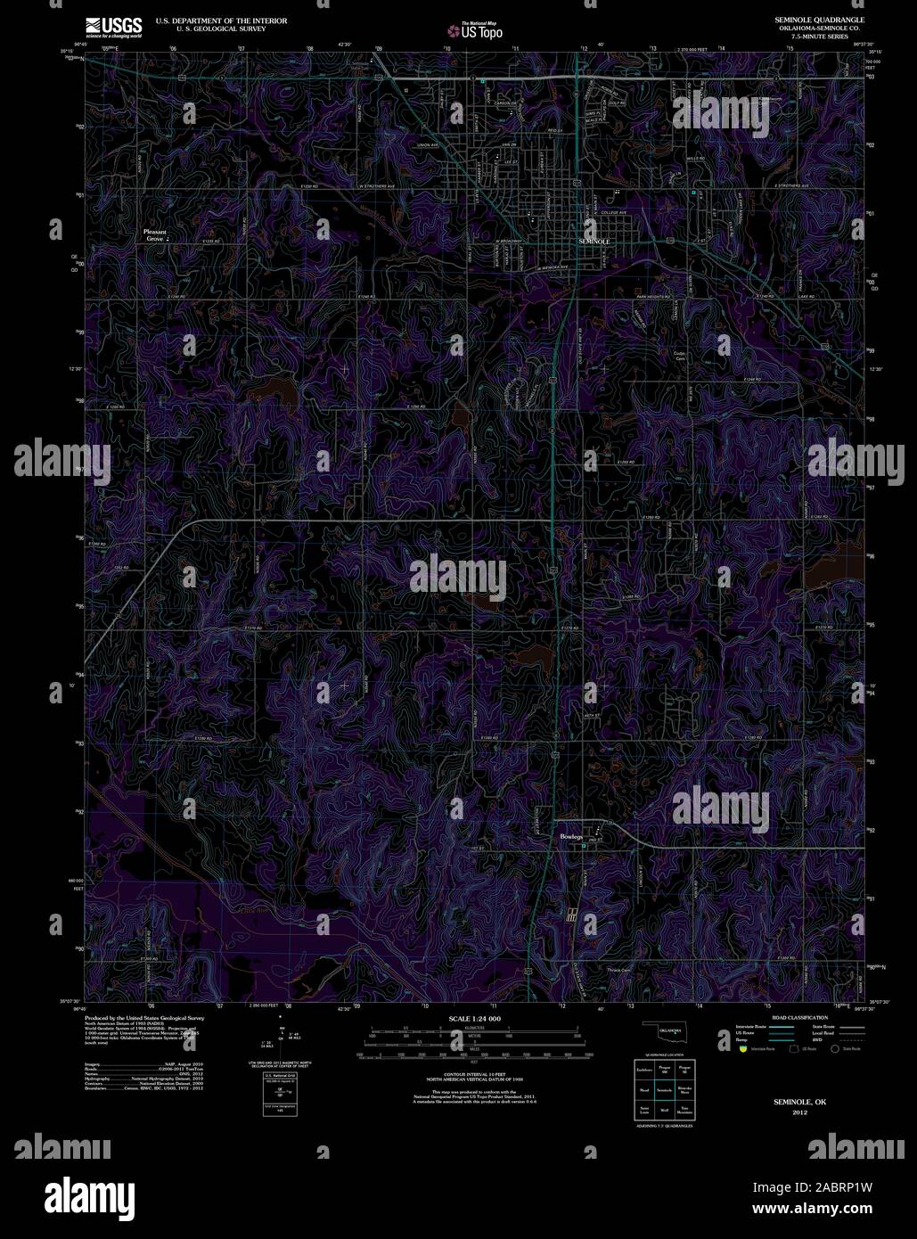 Map of seminole oklahoma hi-res stock photography and images - Alamy