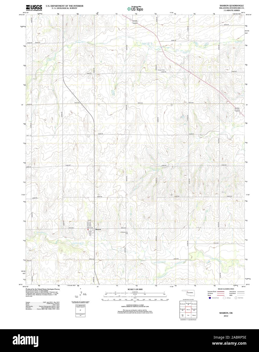 Map of sharon oklahoma hi-res stock photography and images - Alamy