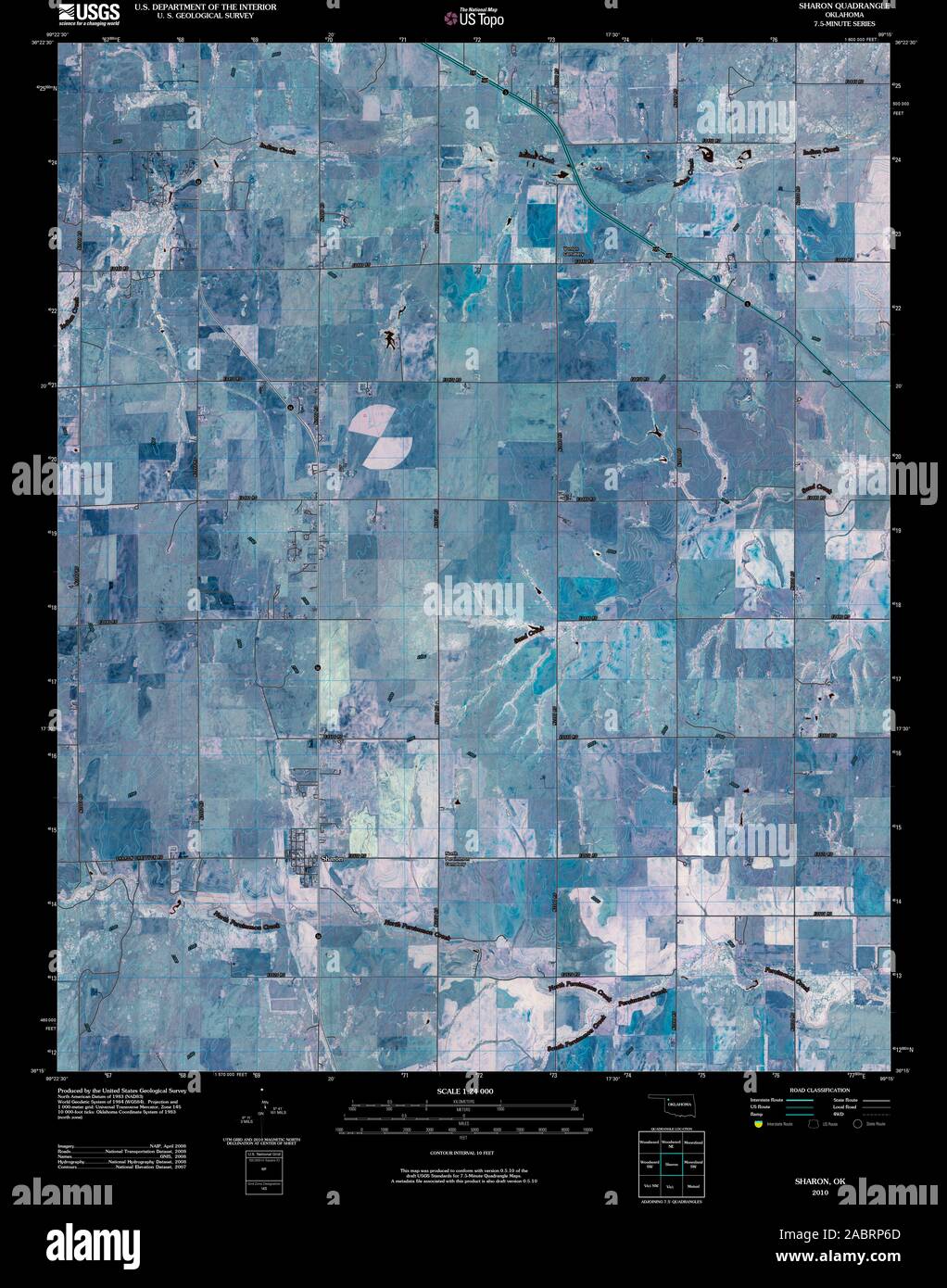 Map of sharon oklahoma hi-res stock photography and images - Alamy