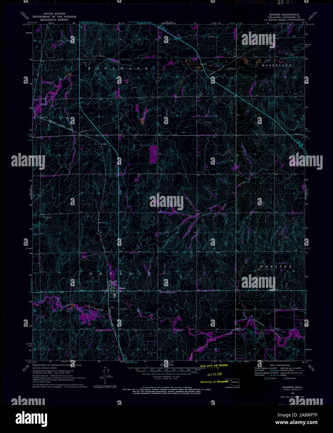 Map of sharon oklahoma hi-res stock photography and images - Alamy