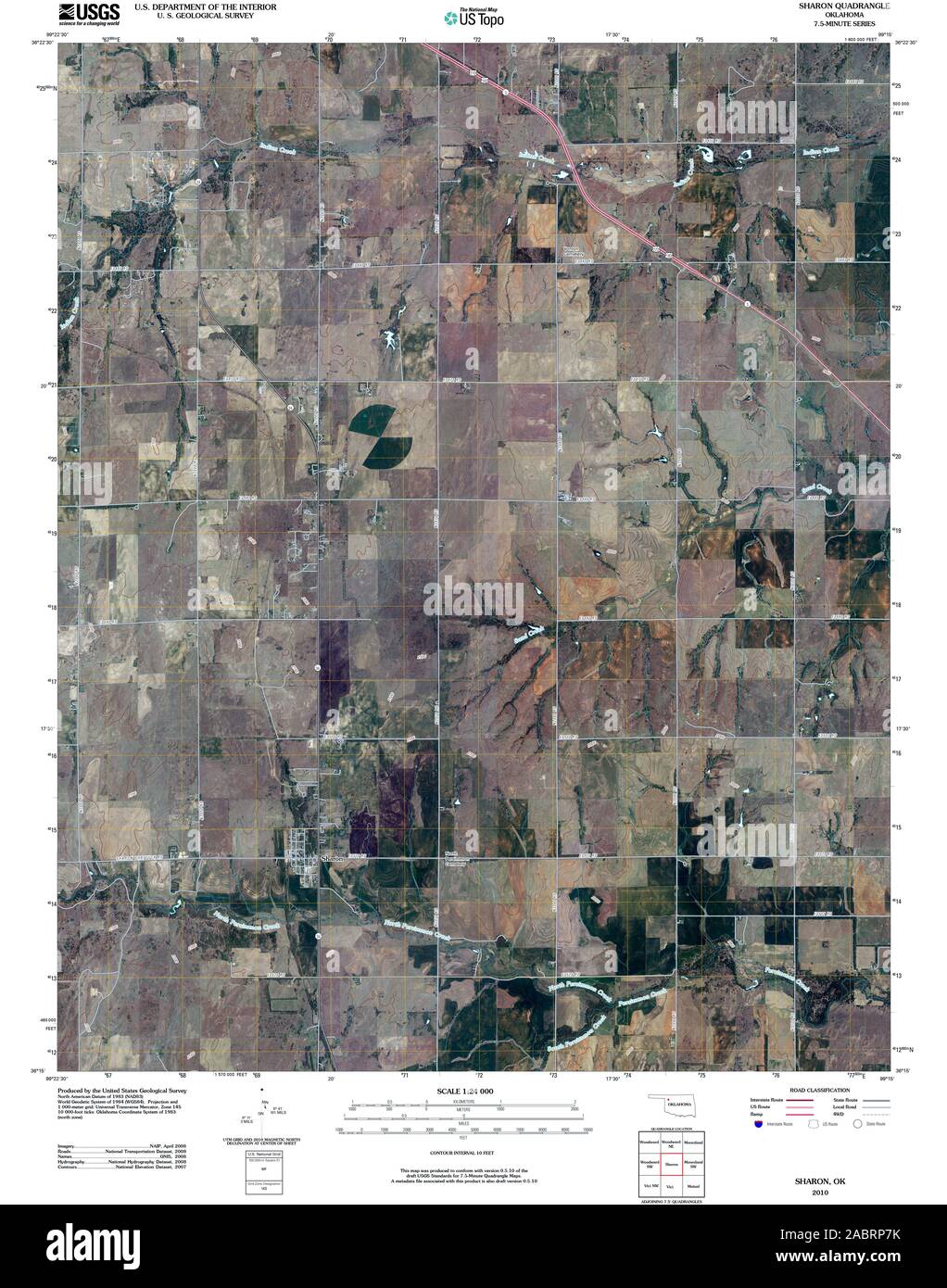 Map of sharon oklahoma hi-res stock photography and images - Alamy