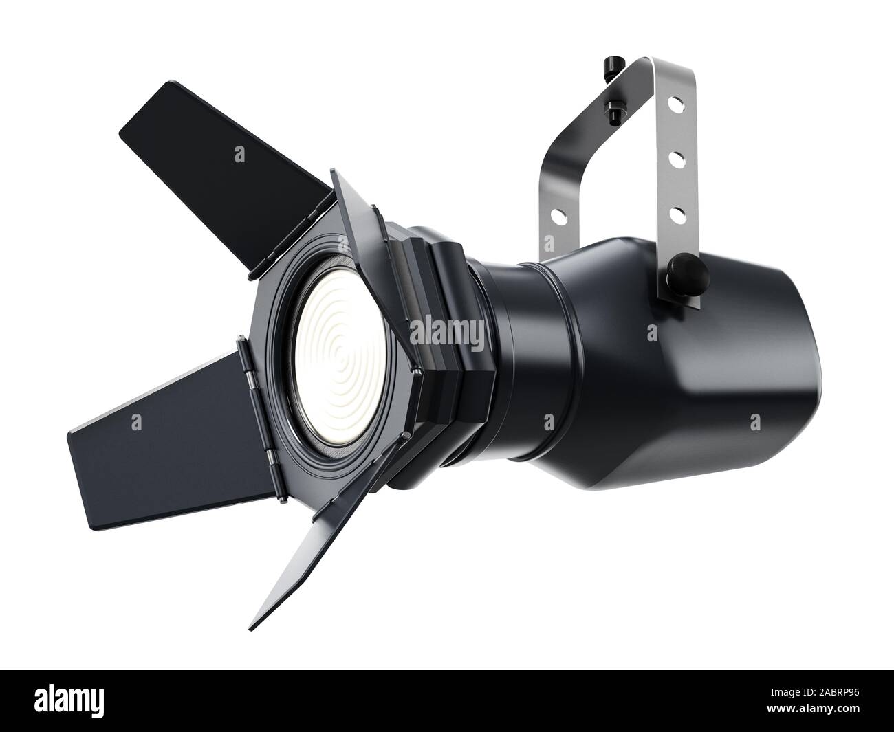 Spotlight isolated on white background. 3D illustration Stock Photo - Alamy