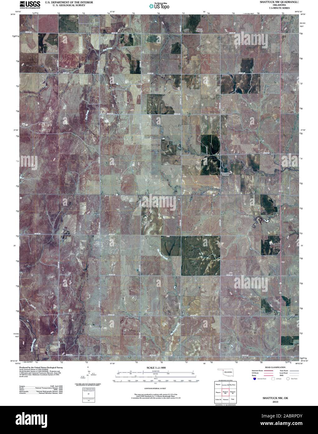 Map of shattuck oklahoma Cut Out Stock Images & Pictures - Alamy