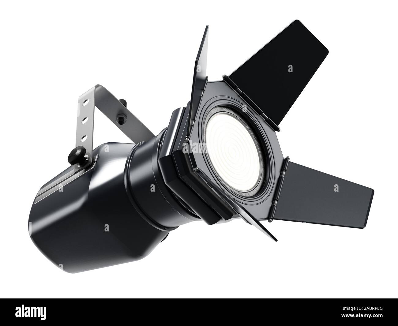 Spotlight isolated on white background. 3D illustration Stock Photo - Alamy