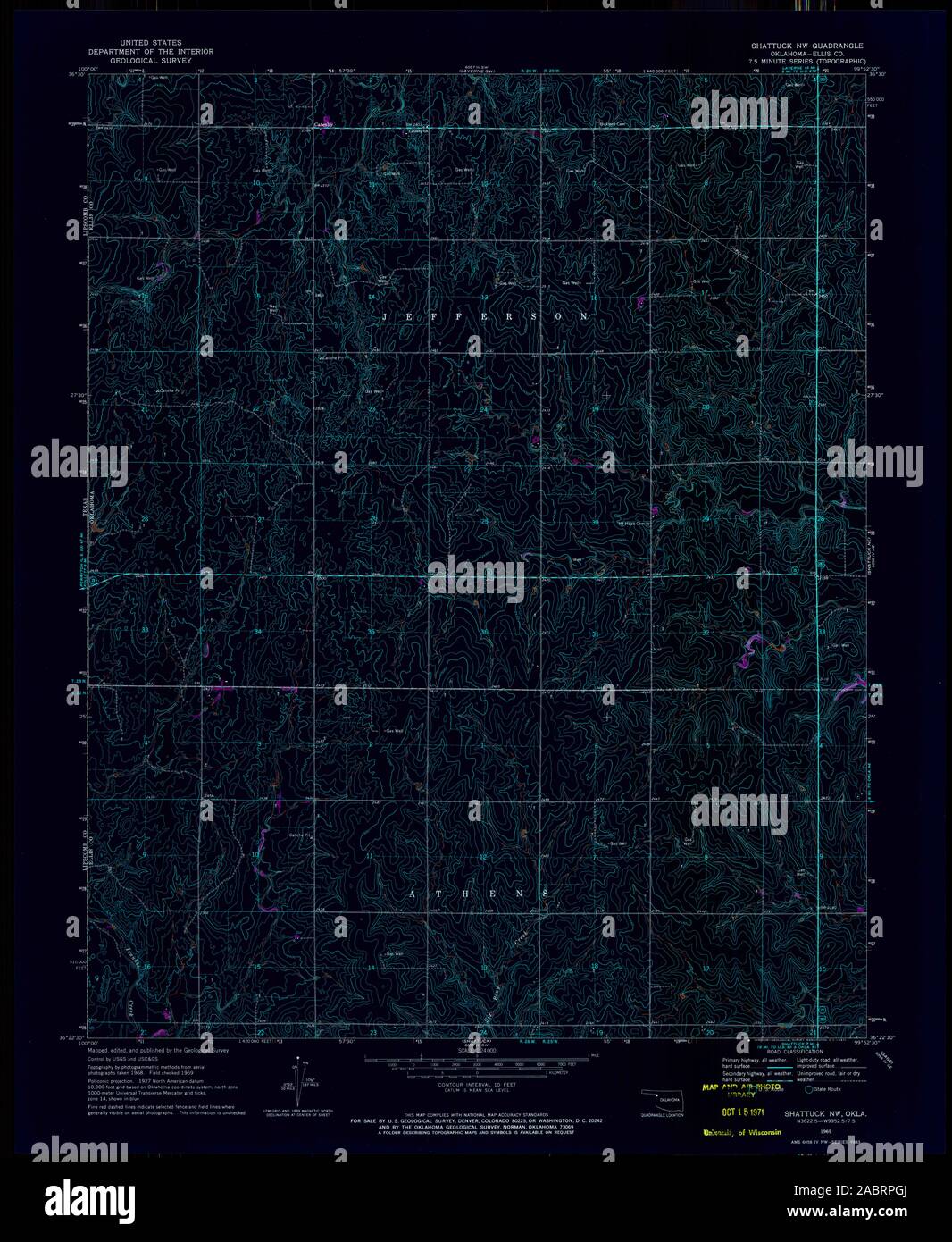 Map of shattuck oklahoma hi-res stock photography and images - Alamy