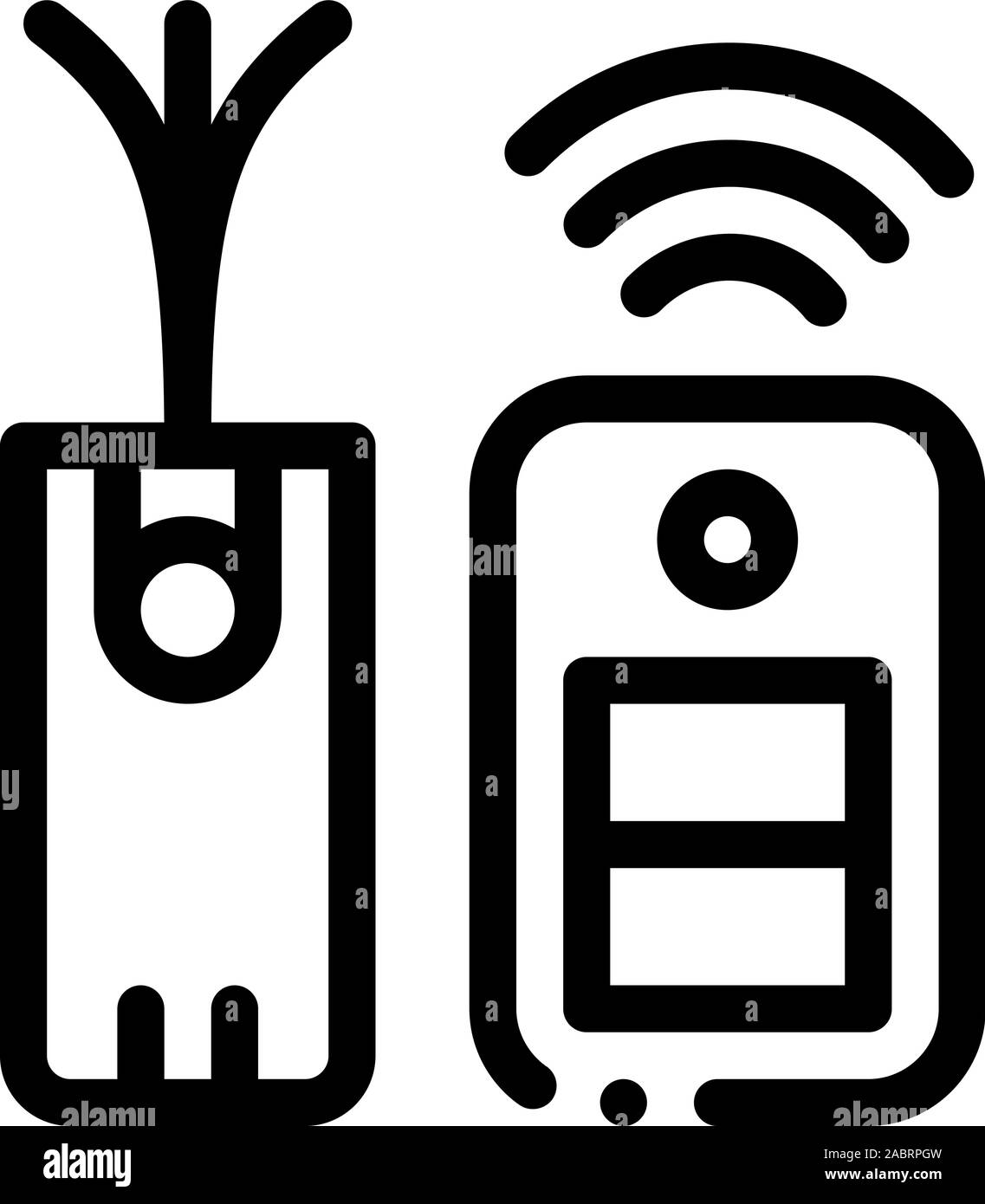 Immobilizer Electronic Symbol Icon Vector Outline Illustration Stock ...