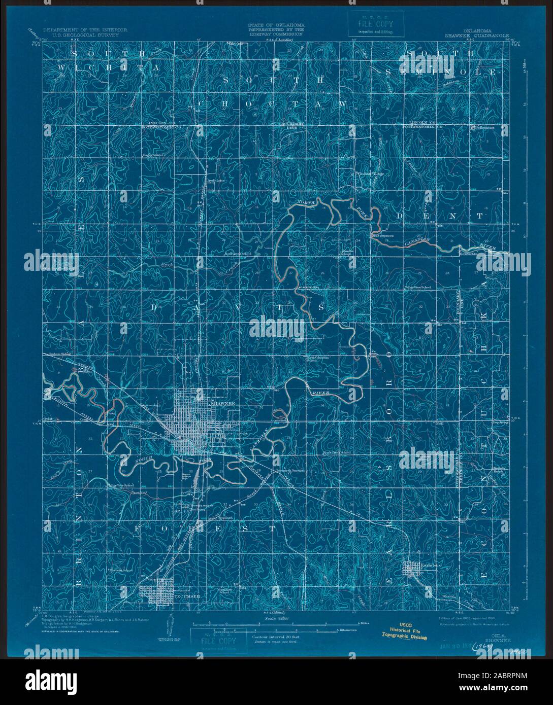 Shawnee oklahoma map hi-res stock photography and images - Alamy