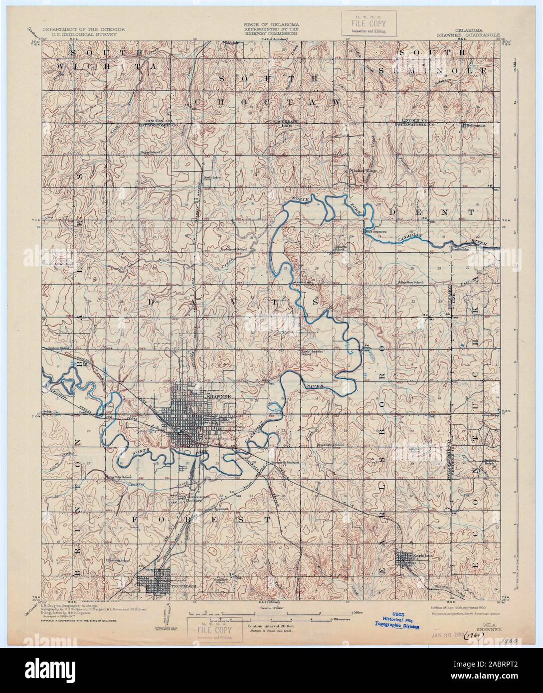 Shawnee oklahoma map hi-res stock photography and images - Alamy