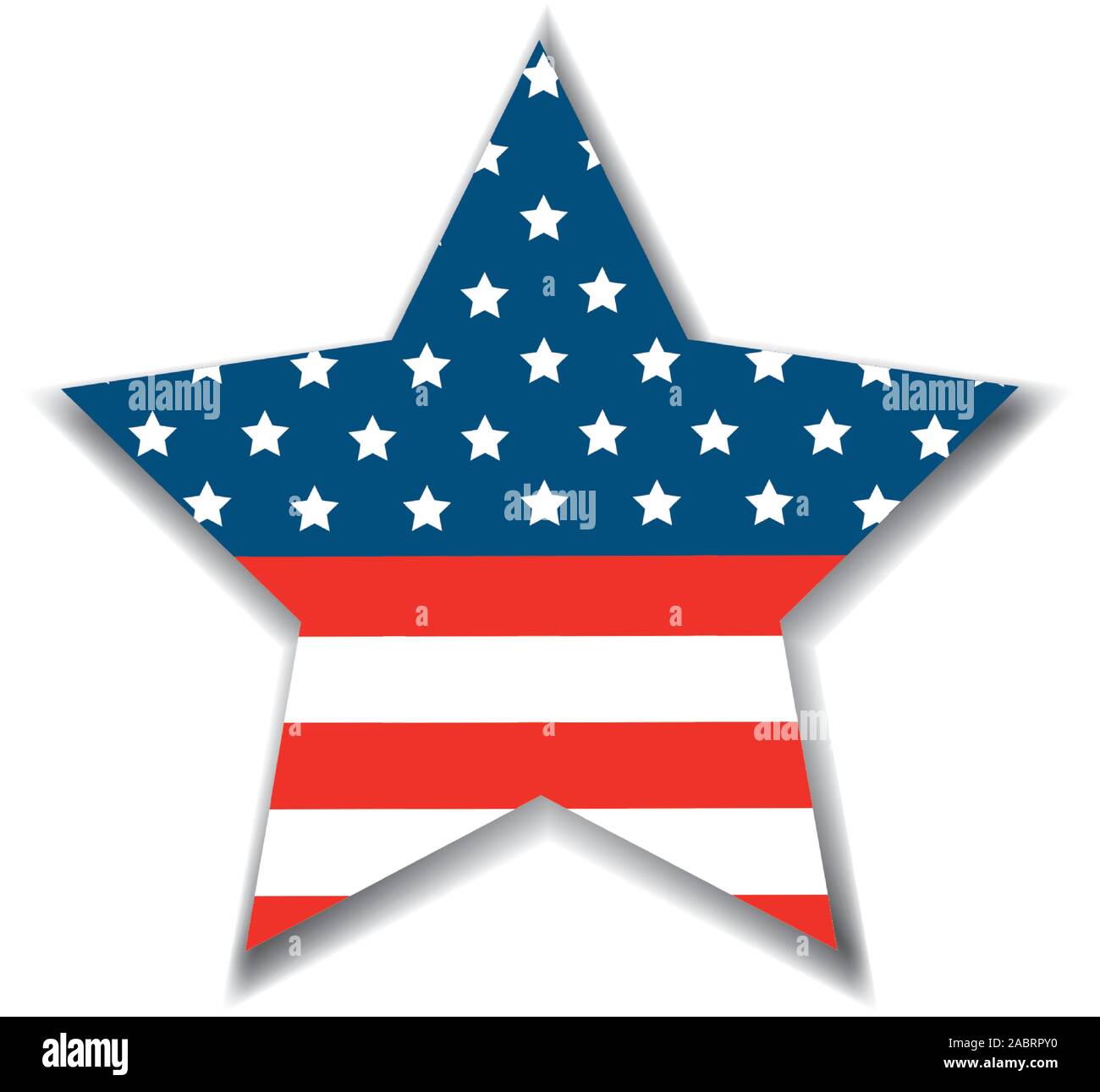 united states flag in star shape Stock Vector Image & Art - Alamy