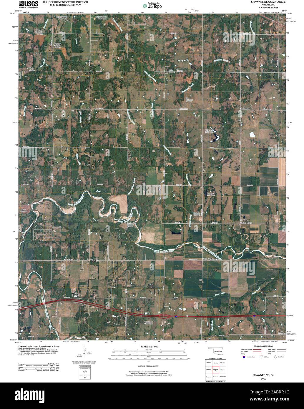 Shawnee oklahoma map hi-res stock photography and images - Alamy