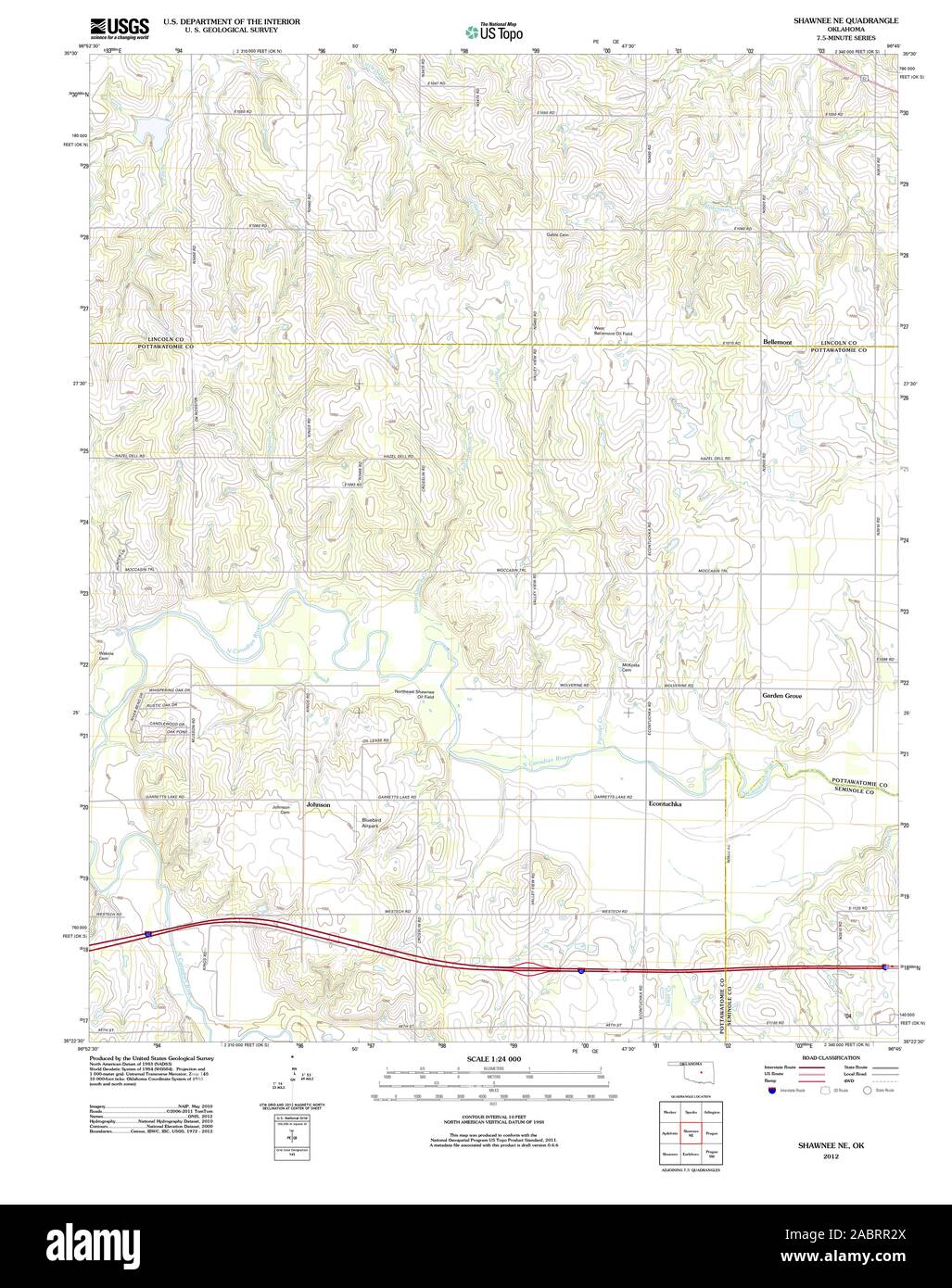 Shawnee oklahoma map hi-res stock photography and images - Alamy