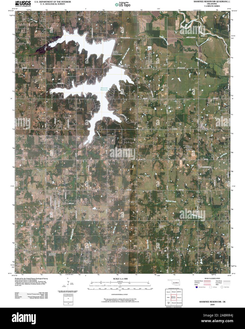 Map of shawnee oklahoma hi-res stock photography and images - Alamy