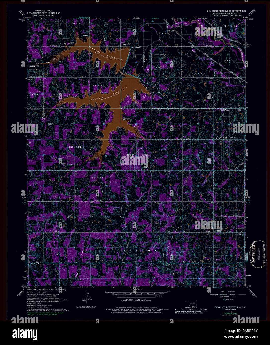 Map of shawnee oklahoma hi-res stock photography and images - Alamy