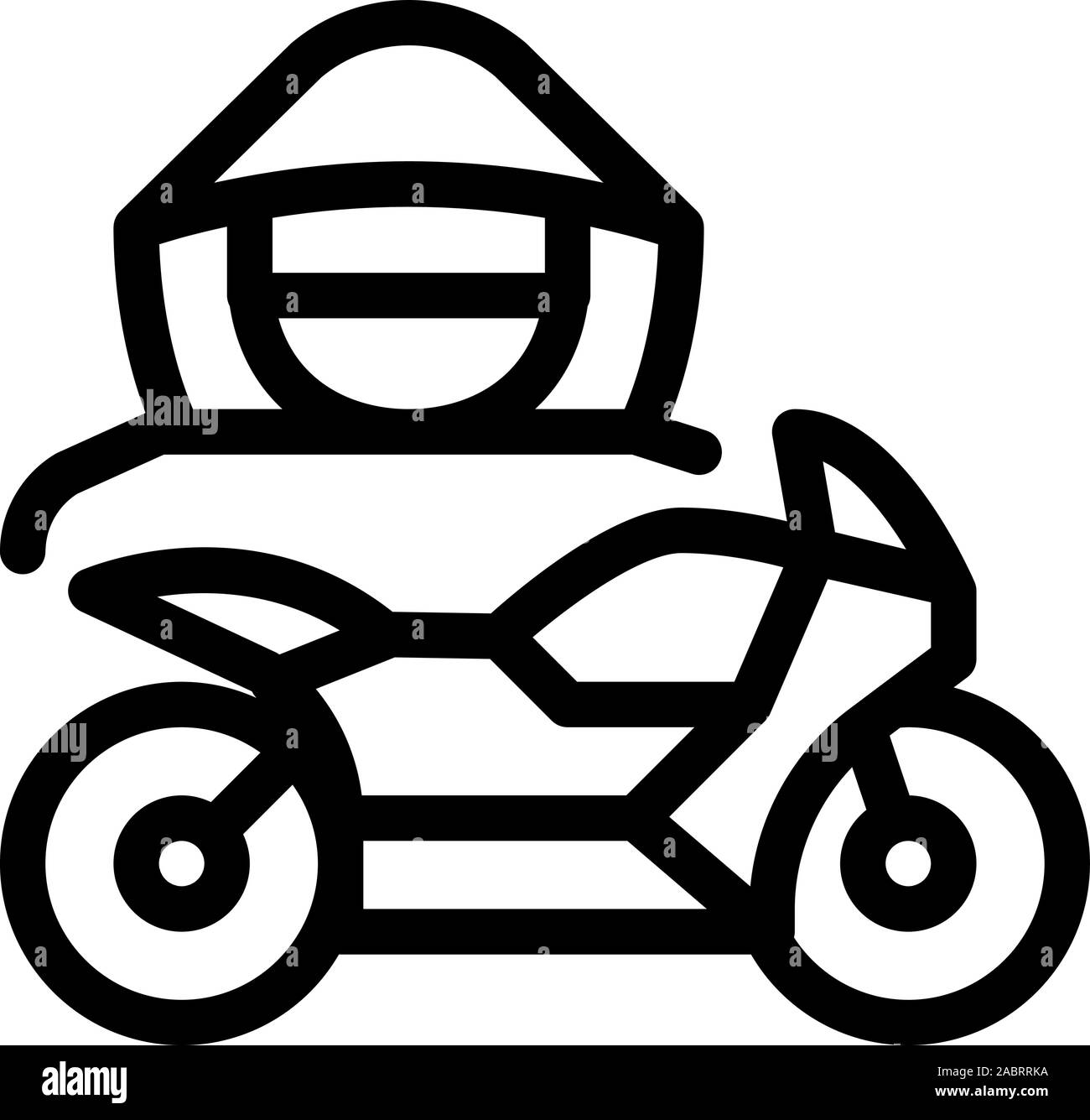 Motorcycle Transport Driver Icon Vector Outline Illustration Stock ...