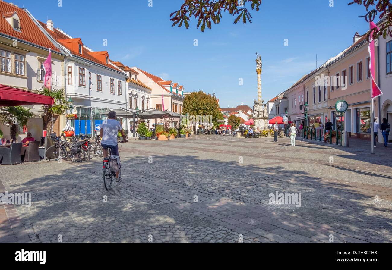 sunny city view of Eisenstadt. a city in the Burgenland area in Austria ...