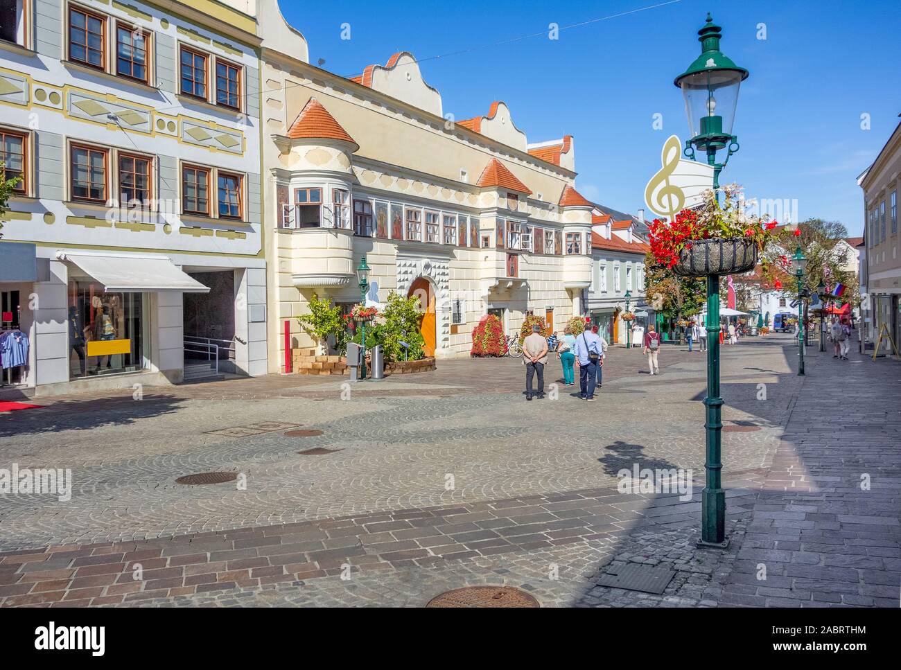 sunny city view of Eisenstadt. a city in the Burgenland area in Austria ...