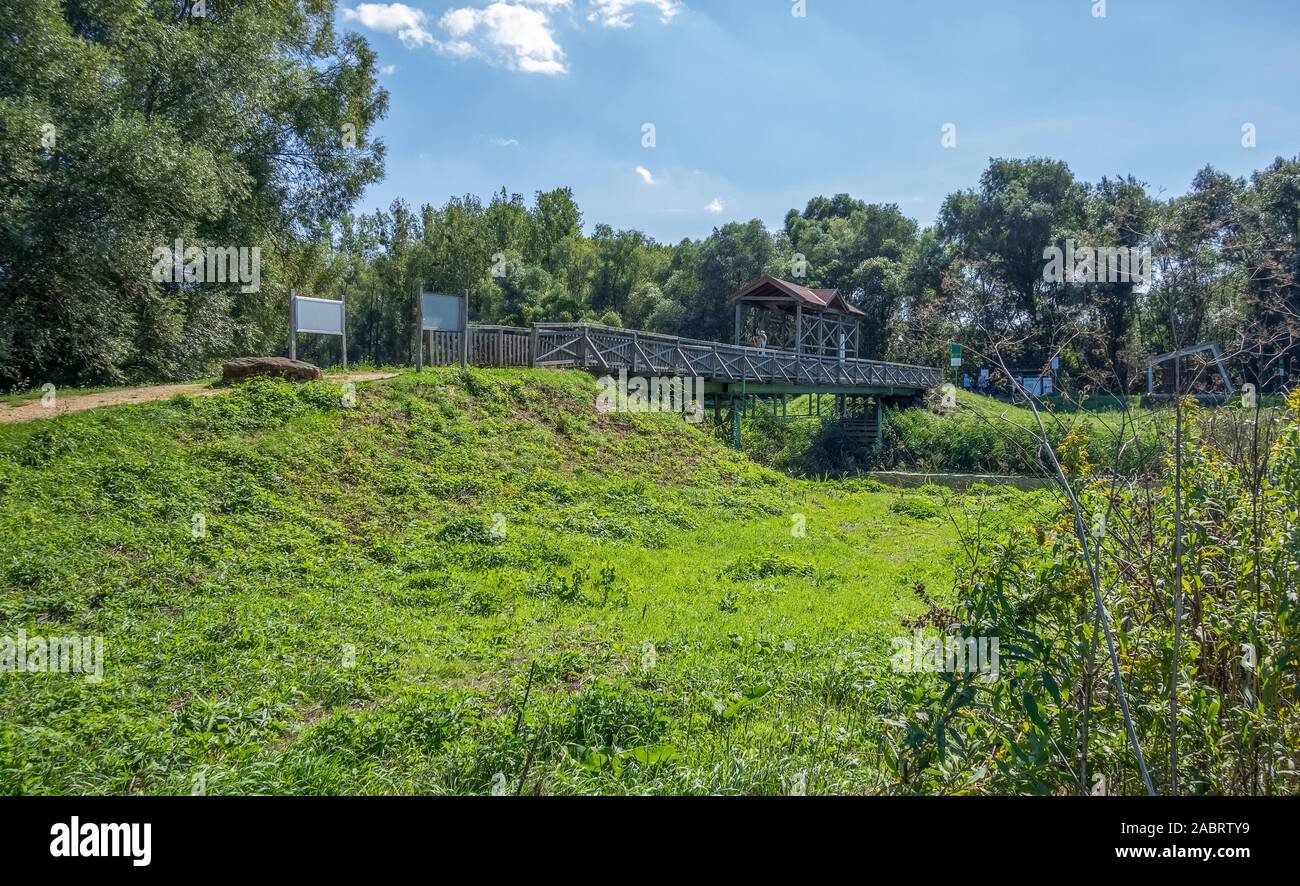 the famous Bridge at Andau over the Einserkanal at the border between ...