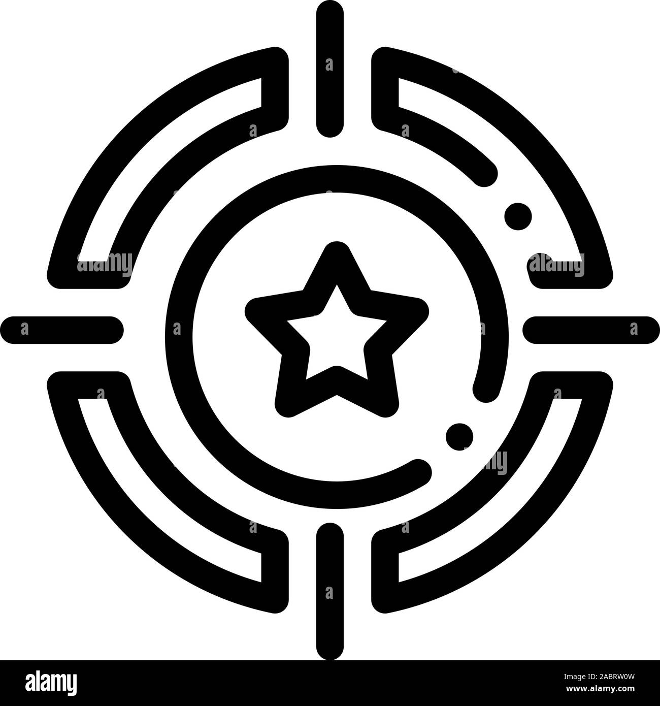 Bonus Target Sign Icon Vector Outline Illustration Stock Vector Image ...