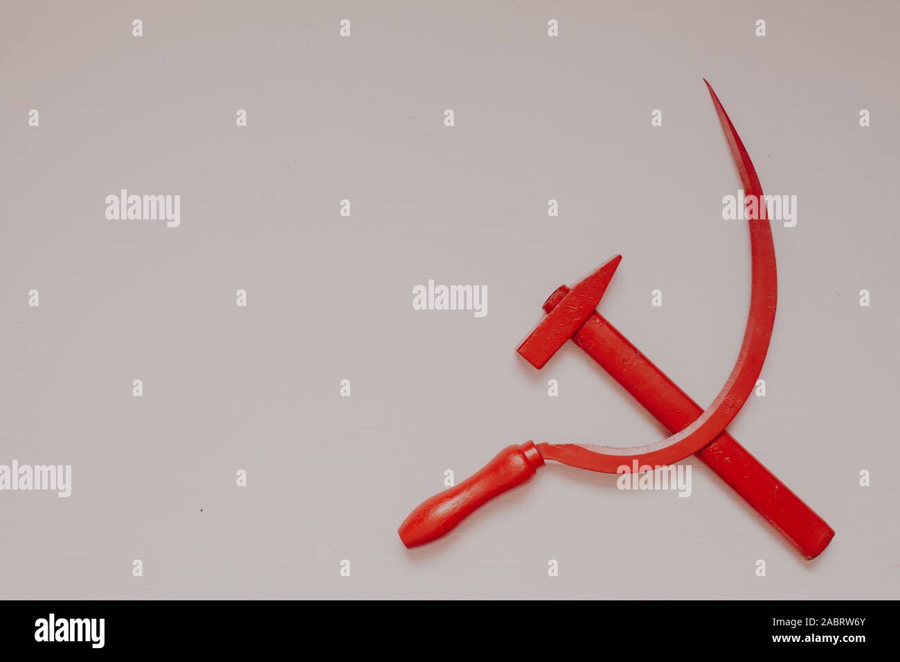 red sickle and hammer communism USSR Russia revolution Stock Photo - Alamy